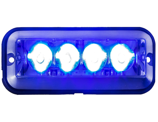Raised Blue 5 Inch LED Strobe Light | Buyers Products