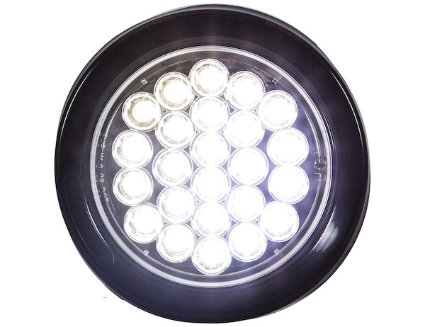 4 Inch Clear Round Recessed Strobe with 24 LEDs | Buyers Products